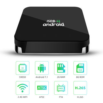 China S905d Hybrid OTT Set Top Box android tv box ISDB-T digital Stream ...