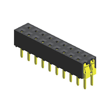 China 2.54mm female header dual row straight type U type terminal on ...