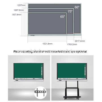 China65 inch OPS PC all in one touch smart board for school on Global ...