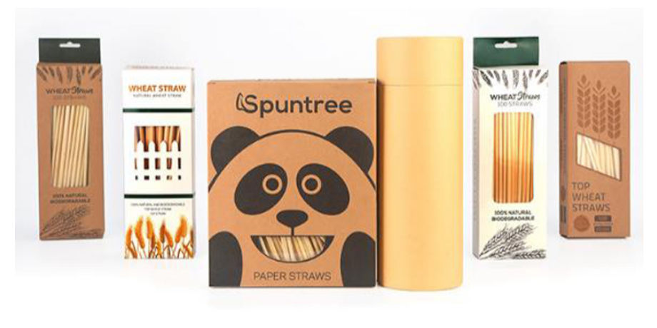 Wholesale custom logo 300pcs each pack biodegradable drinking wheat ...