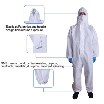 China Breathable Disposable Coveralls Isolation Suit Safety Protective ...