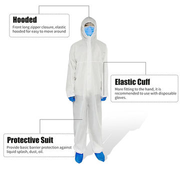 China Breathable Disposable Coveralls Isolation Suit Safety Protective ...