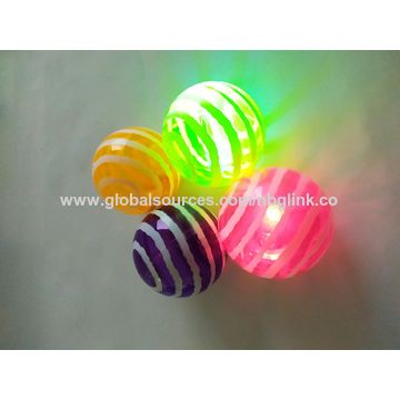 China3.9INCH TPU LED light up high bounce colorful ball set flashing ...