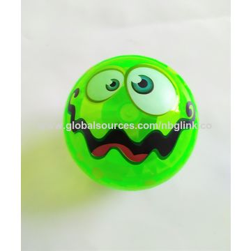 China 3.7INCH TPU LED light up high bounce monster ball set flashing ...