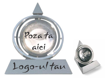 China 360 degree rotation metal desktop clock with World map on Global ...