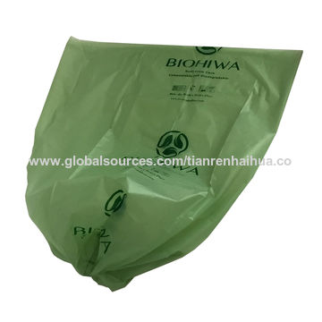 China EN13432 Certified Cornstarch Compostable Biodegradable Bin Liner Bags on Global Sources