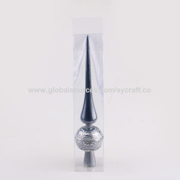 China Red Plastic Christmas Tree Topper Calabash with Painted on Global ...