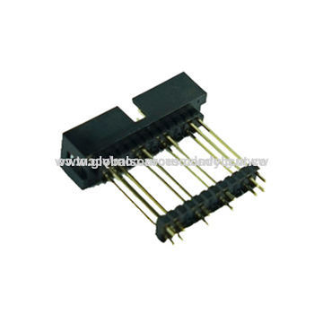 China 2.54mm Box Header, Straight Double Rows 0.8/1.0/1.27/2.0/2.54/3 ...