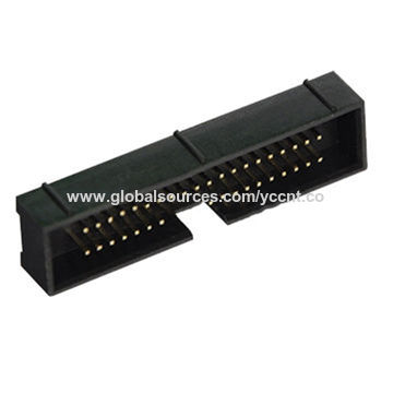 China 2.54mm Box Header, Straight Double Rows 0.8/1.0/1.27/2.0/2.54/3 ...