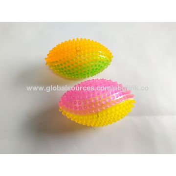 China 5INCH TPR LED light up dual-color football set flashing bounce ...