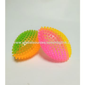 China 5INCH TPR LED light up dual-color football set flashing bounce ...