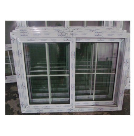 UPVC sliding window with single or double glass and decorative grilles ...
