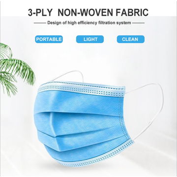 China CE FDA Approved Disposable Protective 3 Ply Non Woven Face Mask ...