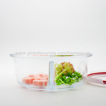 ChinaDouble Partition Glass Food Container on Global Sources