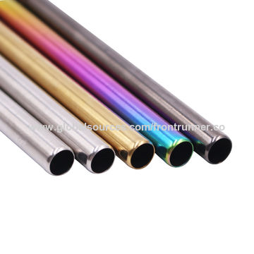 China Crazy straws custom 6x215mm 304 Stainless Steel Reusable Metal ...