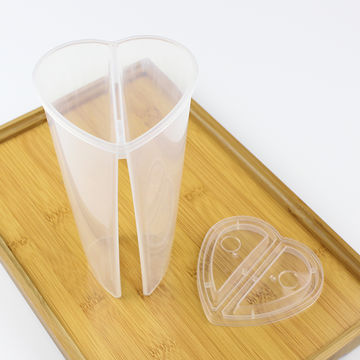 ChinaHeart-shaped Clear Plastic Drink Cup with Lids, Split Cup with ...