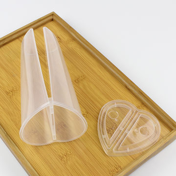 ChinaHeart-shaped Clear Plastic Drink Cup with Lids, Split Cup with ...