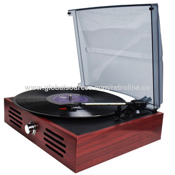 China Turntable record player with plastic dust cover on Global Sources ...