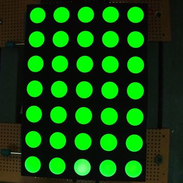 China Black surface yellow 595nm 3mm White Display 5x7 Led Dot Matrix ...