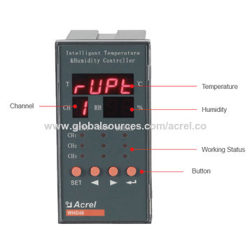 China Panel mounted digital temperature humidity monitor control meter ...