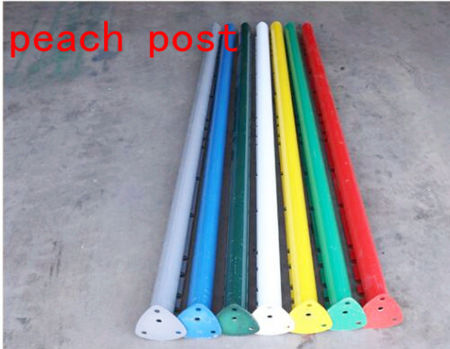 China Peach post for welded fence on Global Sources,welded fence peach ...