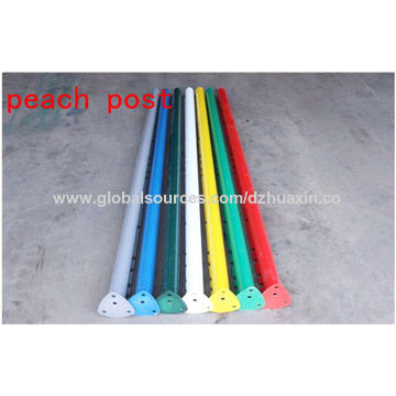 China Peach post for welded fence on Global Sources,welded fence peach ...