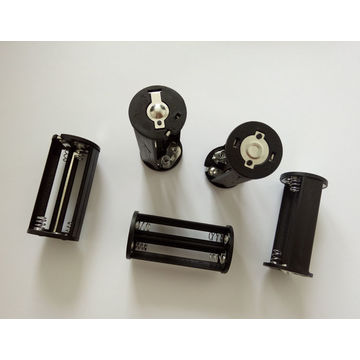 China 4 x 1.5V AAA Battery Case Holder Black Cylindrical for Flashlight ...