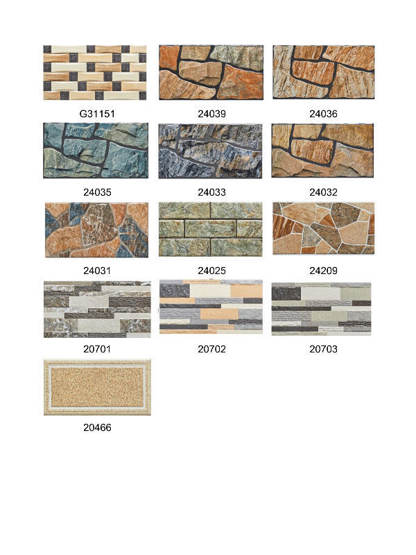 200X400 Ceramic wall tiles,rustic stone look tile exterior wall tiles ...