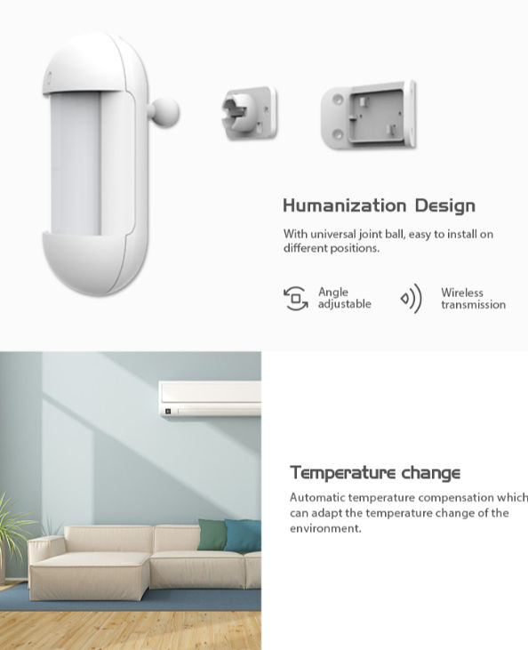 China Pet Immunity Wireless PIR Detector Pet Friendly Motion Detector ...