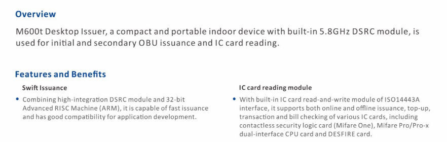 China Genvict ETC Deskstop Issuer for DSRC OBU and IC Smart card reader ...