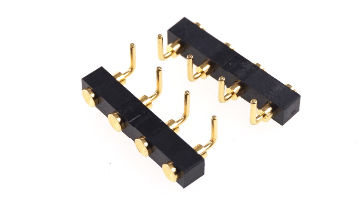China Pogo Pin Connector Female Contact Pad 4 Pin 4.0 mm Pitch Right ...