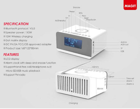 China Multifunctional DAB/DAB+/FM Dot Matrix Display Radios Player with ...