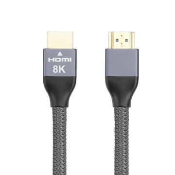China HDMI 2.1 cable, support 8K/60Hz, 4K/120Hz, braided with metal ...