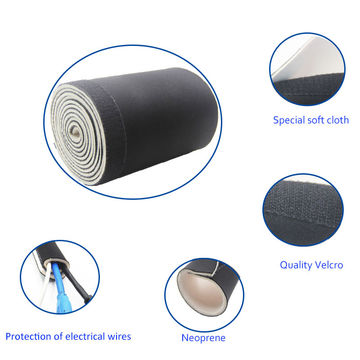 China Adjustable cable Management Neoprene Wire Cover on Global Sources ...