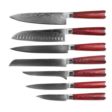 ChinaHigh classic customized damascus steel kitchen carving knife with ...