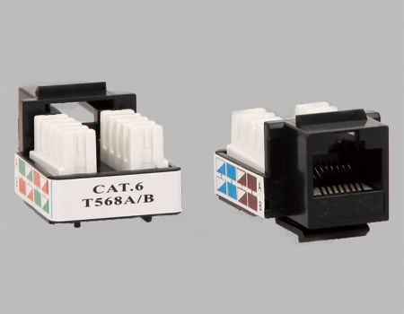Ethernet modular jack RJ45 keystone jack CAT3 CAT5E CAT6, RJ11 ...