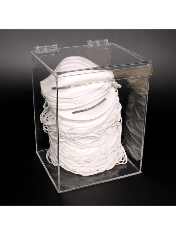 China Clear Custom Wall Mount Acrylic Face Mask Holder Mask Dispenser ...