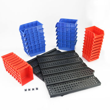 China Wall Mount Storage Bin Set plastic storage boxes bins 30pc ...