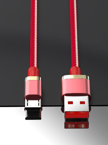 Two-color denim wiring aluminum micro type-C ios is suitable for phone ...