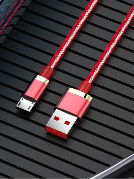 Two-color denim wiring aluminum micro type-C ios is suitable for phone ...