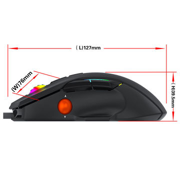 China 9D Double Roller gaming mouse 12,400 DPI Optical Sensor-Chroma ...