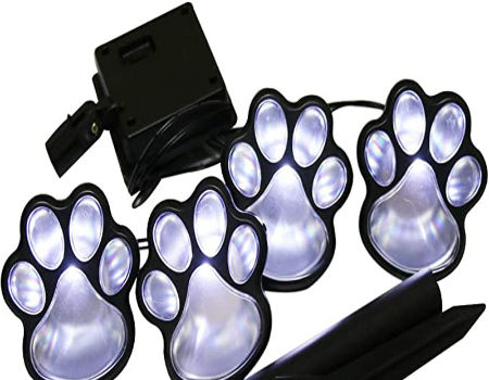 Solar Paw Print Garden Lights, Solar Garden Lights Garden Lights Paw ...