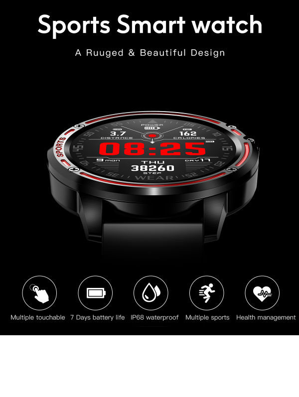 China L8 Smart Watch Men IP68 Waterproof Reloj Hombre Mode With ECG PPG ...