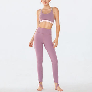 ChinaWomen Active Wear Set Sport Bra+ High Waist Workout Leggings ...