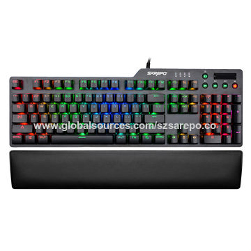 China Rainbow Mechanical Gaming Keyboard with Volume Control Roller ...