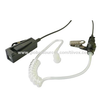 China Two-way radio headset, 2-wire surveillance kit with acoustic tube ...