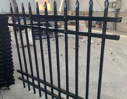ChinaBlack Tubular steel fence Wrought Iron Fence steel tube fence ...