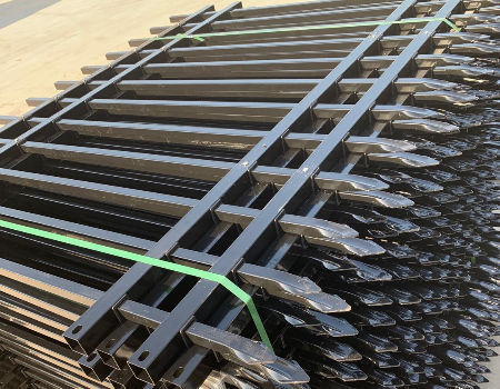 ChinaBlack Tubular steel fence Wrought Iron Fence steel tube fence ...