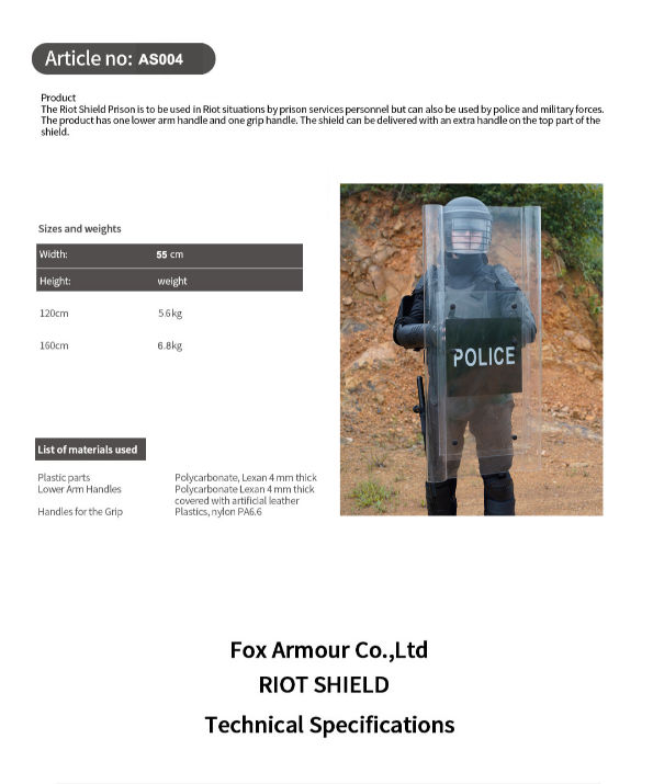 Rectangular UV stabilized PC Anti Riot Shield with 95% transparency in ...