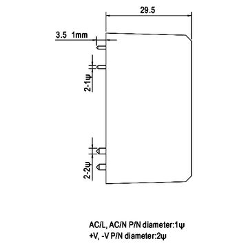 Taiwan 60W 24V miniature size, PCB mounting type AC DC power module ...